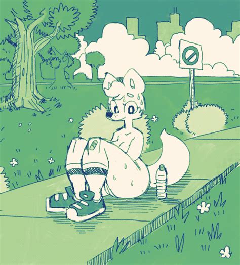 Rule 34 Anthro Bandaid Breasts Canine Female Fox Looking At Viewer