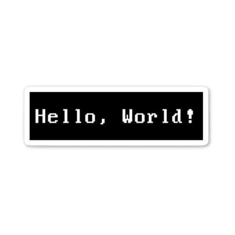 Hello World Coding Text Stickermuse Stickermuse