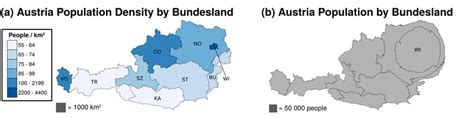 Population Map Of Austria Austria Statistical Database United
