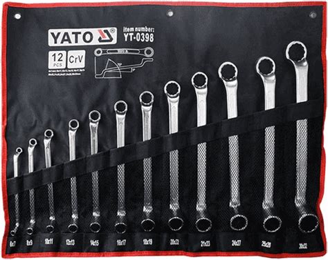 12pc Double Ring Spanner Set 6 32mm Yt 0398 Yato Thames Electrical