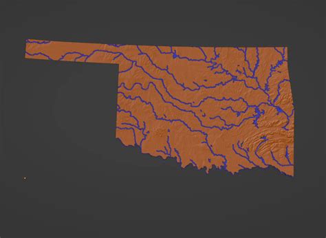 Oklahoma Elevation Map