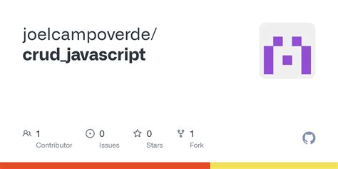 Github Joelcampoverdecrudjavascript