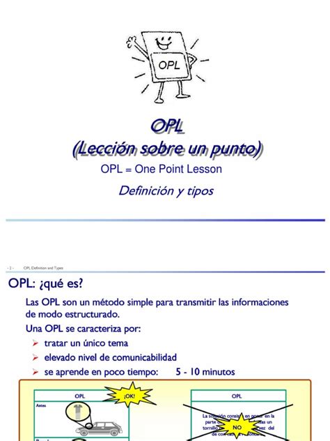 Guía Para Crear Opl Efectivas Pdf Tecnología