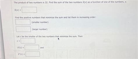 solved the product of two numbers is 32 find the sum of