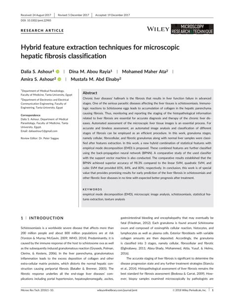 Pdf Hybrid Feature Extraction Techniques For Liver Fibrosis Classification