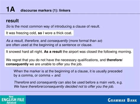 Ppt 1a Discourse Markers 1 Linkers Powerpoint Presentation Free