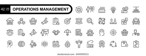 Operation Management Line Icon Images Stock Photos D Objects Vectors Shutterstock