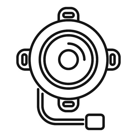 Premium Vector Round Web Camera Connecting With Cable On White Background