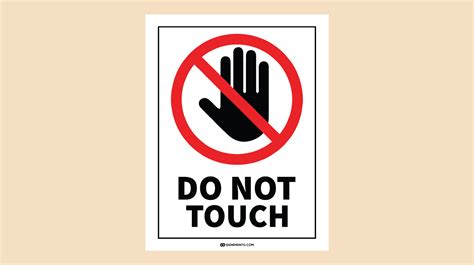 Do Not Touch Sign Collection Download Free Printable Pdf