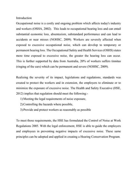 Osha Hearing Conservation Program Pptx