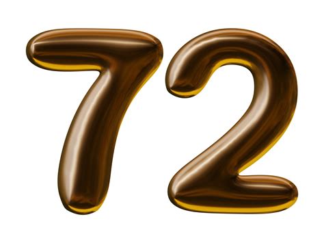 Number 72 Design In 3d Render 19552744 Png