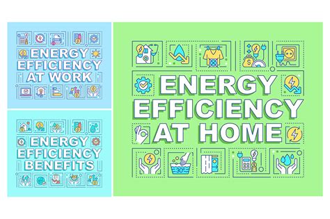 Energy Efficiency Word Concepts Banners Graphic By Img Visuals Icons