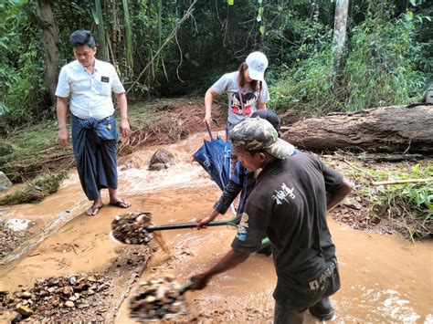 မယ်စဲ့မြို့နယ်တွင် တောင်ကျရေစီးဆင်းမှုကြောင့် ရေတားတမံပိတ်ဆို့နေမှုအား ဖယ်ရှားရှင်းလင်း