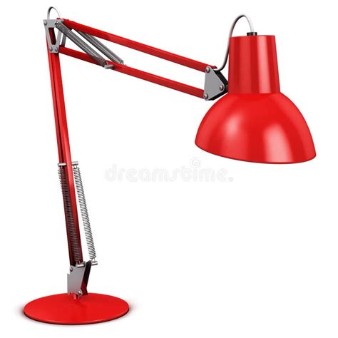 Red Desk Or Table Lamp Stock Illustration Illustration Of Table