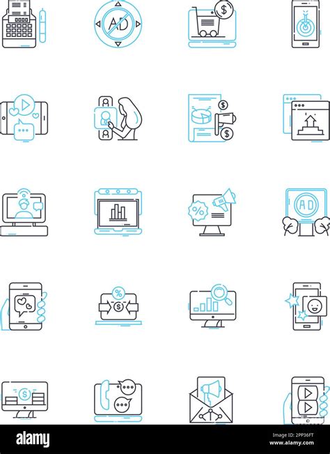 Content Strategy Linear Icons Set Planning Optimization Analytics Web Channel