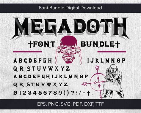 Rock Font Svg Megadeth Font Megadeth Shirt Cricut Svg Rock Font