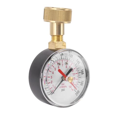 Water Pressure Gauge 0 To 200psi 14bar Universal Water Pressure Test