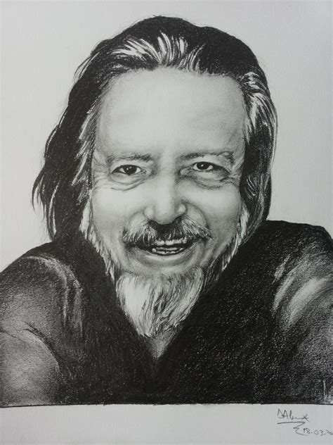 Alan Watts Portrait By Arx3 On Deviantart