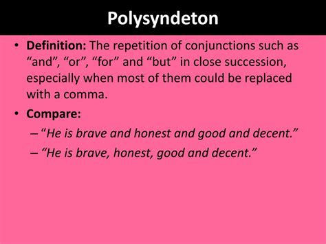 Ppt Polysyndeton Powerpoint Presentation Free Download Id2353238