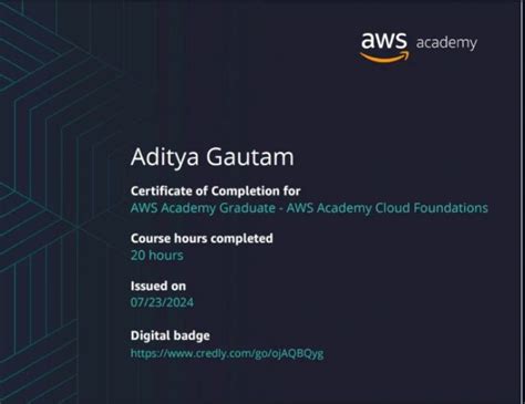 Aditya Gautam On Linkedin Collegeachievements Aws Continuouslearning