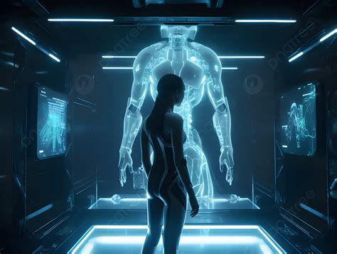 Robot High Tech Network Information Processing Advertising Background Robot Artificial