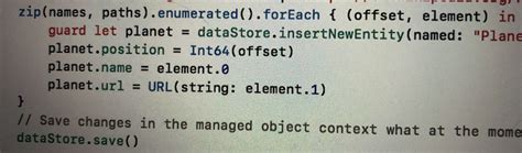 Storing Data With Coredata Augmented Code