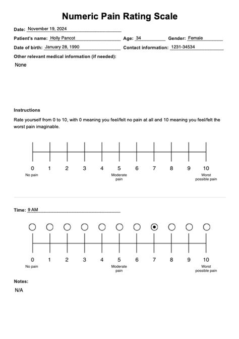 Numeric Pain Scale Printable Measuring Pain Intensity The 0 To 10