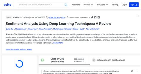 Sentiment Analysis Using Deep Learning Techniques A Review