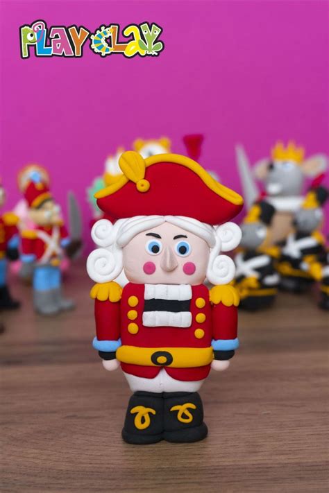 Фигурки из мультфильма Щелкунчик к Новому году из легкого воздушного пластилина полимерной глины