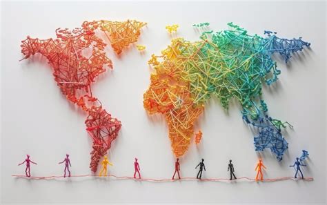 Premium Photo Global Migration Routes Map On International Migrants Day On White Background