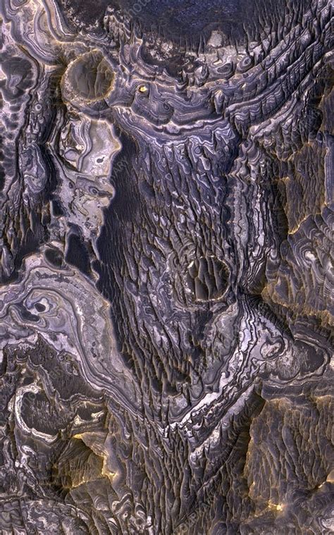 Juventae Chasma Mars Satellite Image Stock Image C010 6251