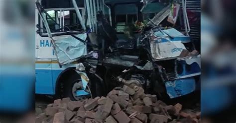 Haryana Roadways Bus From Ballabhgarh To Baijnath Collides With Tree In