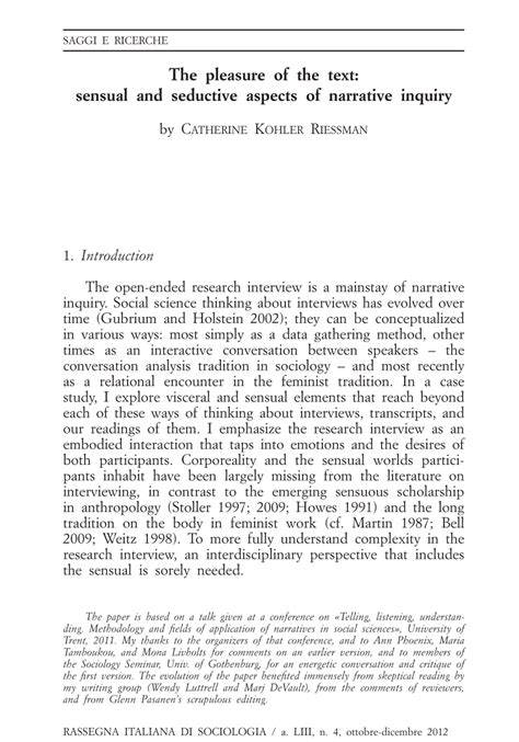 PDF The Pleasure Of The Text Sensual And Seductive Aspects Of Narrative Inquiry
