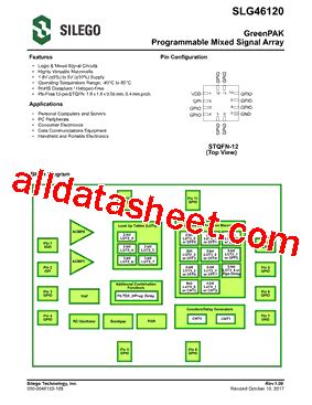 SLG46120VTR Datasheet PDF Dialog Semiconductor