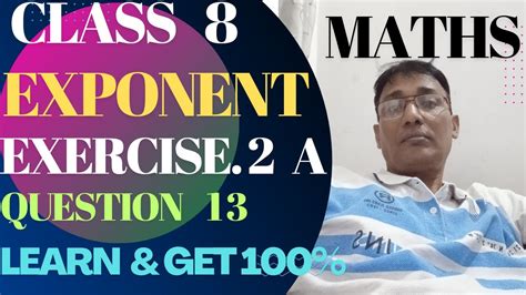 Exponent Class 7 Exercise 2 B Question 13 R S Aggarwal Youtube