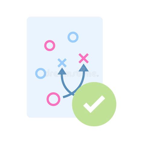 Strategy Tactical Planning Flat Icon In Modern Style Stock Vector