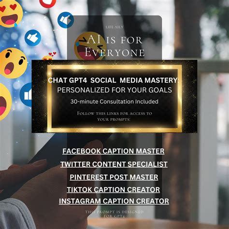 Social Media Mastery Custom Chat Gpt Prompt Package Personalized