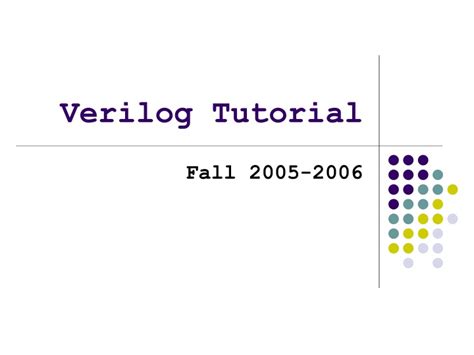 Ppt Verilog Tutorial Powerpoint Presentation Free Download Id9578271