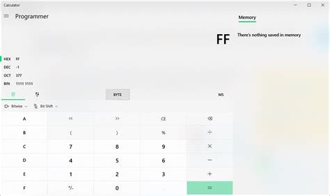 Windows 10 Calculator To Compute The Two S Complement Value Of A Binary