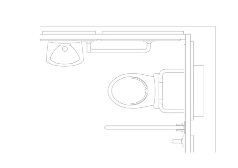 Toilet Top View Cad