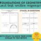 Foundations Of Geometry Unit 1 Test Review And Test Geometry Basics