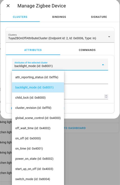 Manually Setting Backlight Attribute On Zigbee Moes Tuya Lightswitch With Zha Toolkit Ts0014