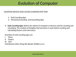 Evolution Of Computers For Grade PPTX