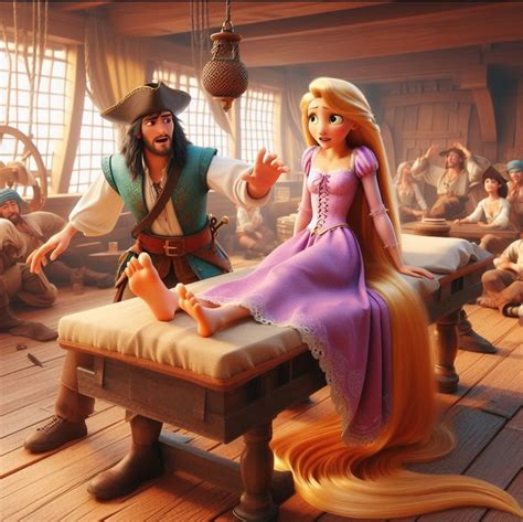 Rapunzel Barefoot Caught By Pirates Ai By Amirrax On Deviantart