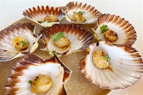 Garlic Butter Half Shell Scallops Manettas Seafood Seafood Recipes