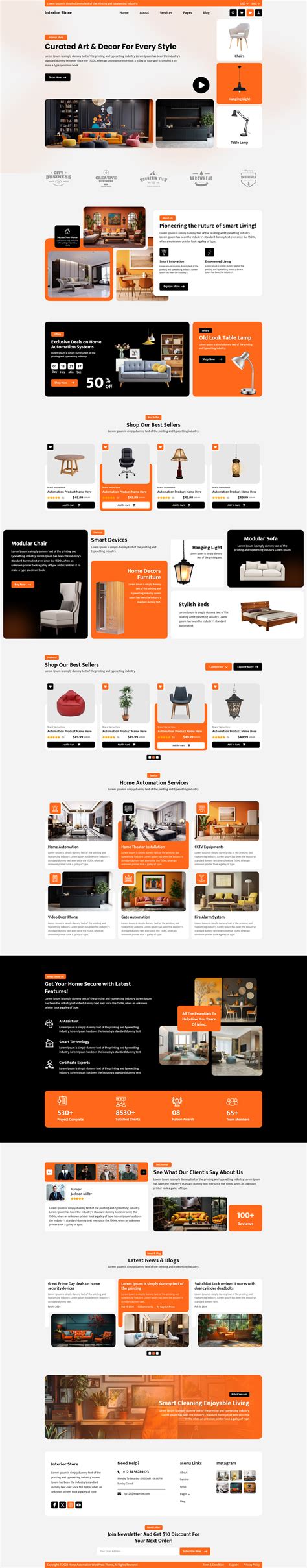 Interior Wordpress Theme For Luxury Home Decor Stores