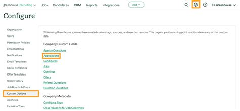 Create New Custom Application Field Greenhouse Support
