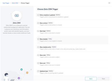 What Are The Different Types Of Triggers Available In Zoho Flow And How