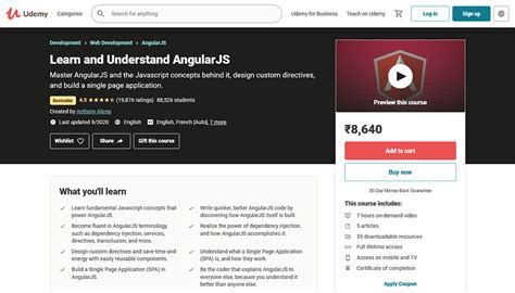 11 Best Angular Courses Tutorials And Training Programs Online Tangolearn