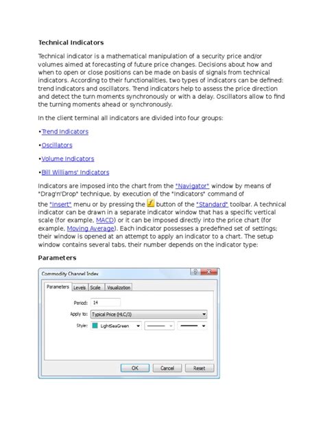 Technical Indicators Metatraders Pdf Moving Average Volatility Finance